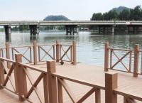 China Wood Colour FRP Guardrail Fiberglass Deck Railing Used In Landscape Areas for sale