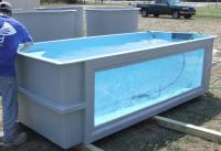 China Half Transparent FRP Hand Lay Up Fiberglass Fish Tank For Aquarium Exhibition for sale