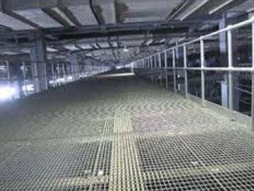 China Industrial Smooth FRP Platform Grating Fibergrate Molded Grating Low Maintenance for sale