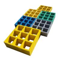 China Lightweight FRP Floor Grating Fibreglass Walkway Grating 38*38*25mm for sale