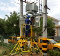 China Strong Non Conductive Fibreglass Scaffold Tower For Wire Pole Repairement for sale