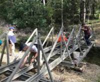 China Lightweight FRP Pedestrian Bridges Fibreglass Bridge Only Beams And Plates Required for sale