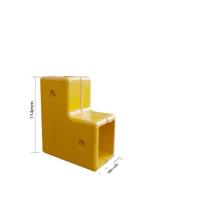 China UV Resistance Fibreglass Accessories FRP Connectors For Square Tube,FRP Square Tube Fittings for sale