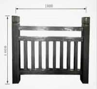China Customized Fiberglass Wood Grain Handrail Or Fence For Garden And Landscape for sale