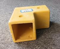 China FRP Connectors Handrail Fittings Fiberglass Tube Pipe 50mm SMC Two Way Corner FRP Tube Accessaries for sale