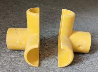 China 50mm Round Tube Fiberglass FRP Handrail Fitting Elbow Base Tee Four Way Connector for sale
