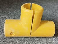 China 50mm Round Tube Fiberglass FRP Handrail Fitting Elbow Base Tee Four Way Connector for sale