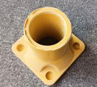 China Yellow FRP Fiberglass SMC Handrail Base FRP Tube Construction Base Accessaries for sale
