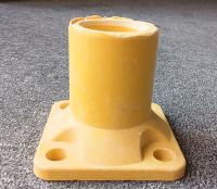 China Yellow FRP Fiberglass SMC Handrail Base FRP Tube Construction Base Accessaries for sale