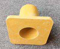 China Yellow FRP Fiberglass SMC Handrail Base FRP Tube Construction Base Accessaries for sale