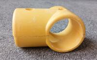 China FRP Fence Pipe Connector Elbow Base Three Way Yellow SMC Fittings for sale