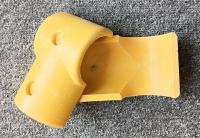 China FRP Fence Pipe Connector Elbow Base Three Way Yellow SMC Fittings for sale