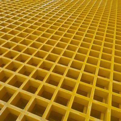 China Electroplating Plant Walkway Use 38*38*30mm FRP Grating Customized Size And Color for sale
