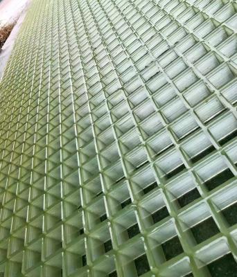 China Pure Resin Grille FRP Grating Walkway Or Platform Use In 38*38*38mm Customized Panle Size for sale