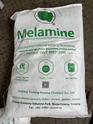 China 99.5% Min Pure Melamine Powder Base Chemical Material for sale