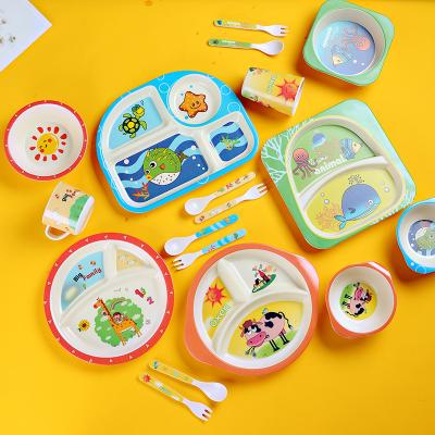 China Food Grade Melamine Bamboo Fiber Tableware As A Gift For Kids for sale