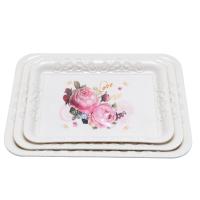 China New Style Eco Friendly Dessert Melamine Serving Tray With Custom Logo for sale