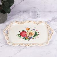 China New Style Eco Friendly Dessert Melamine Serving Tray With Custom Logo for sale