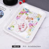China New Style Eco Friendly Dessert Melamine Serving Tray With Custom Logo for sale