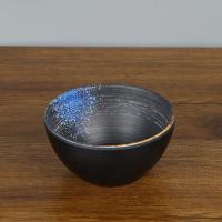 China 100% Melamine Round Side Black Rice Bowl Durable Safe for sale