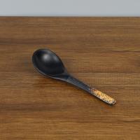 China Sonfa Galaxy Series Black 100% Melamine Soup Spoon Soup Ladle Kitchen Spoon for sale