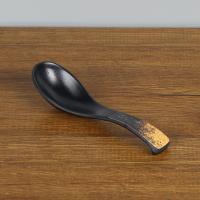 China Sonfa Galaxy Series Black 100% Melamine Soup Spoon Soup Ladle Kitchen Spoon for sale