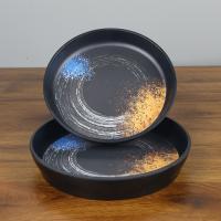 China Melamine Round Deep Salad Bowl With Handle Matte Deep Melamine Plates for sale