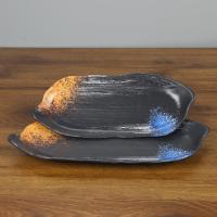 China Exotic 100% Melamine Plate Water Drop Plate Flower Shape Plate Triangle Shaped for sale