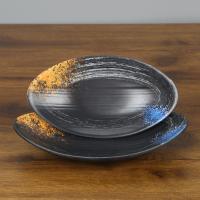 China Oval Melamine Plates For Restuarant Dinnerware Appetizer Plates Sets for sale