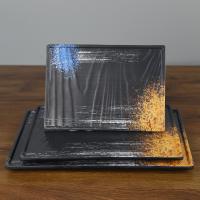 China Unique Custom Flat Square Restaurant Melamine Plate Sushi Matte Melamine Dish for sale