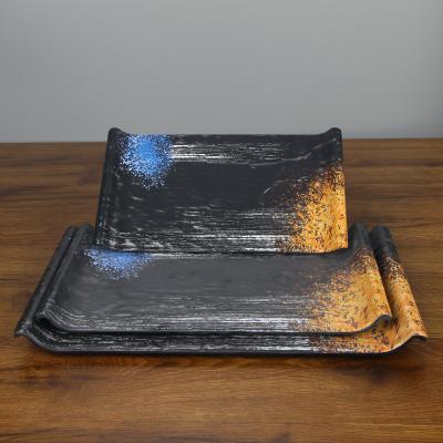 China Rectangle 100% Melamine Plates In Stock Available Customized for sale