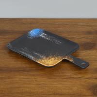 China Shiny Bottom Matte Inside 100% Melamine Stackable Rectangle Meat Tray Easy To Wash for sale