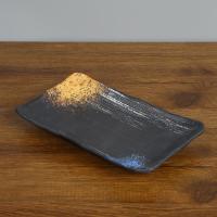 China Shiny Bottom Matte Inside 100% Melamine Stackable Rectangle Meat Tray Easy To Wash for sale