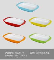 China Multicolor Rectangle Restaurant Oval Melamine Big Bowl Eco Friendly 10 Inch for sale