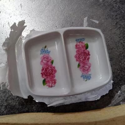 China Small Sauce Plate Urea Formaldehyde Resin Powder With Customized Decal for sale