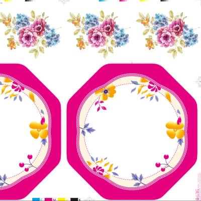 China Sample Available And Free Melamine Plate Decal Paper With Die Cutting Type Of Kiss Cut for sale
