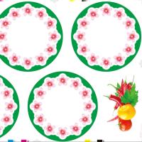 China Sample Available And Free Melamine Plate Decal Paper With Die Cutting Type Of Kiss Cut for sale