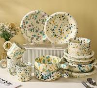 China Customizable Melamine Bowl with Various Sizes and Designs Available for Personalization，Dots Powder Melamine Tableware. for sale