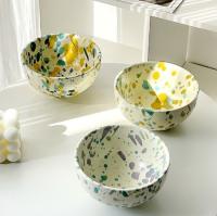 China Customizable Melamine Bowl with Various Sizes and Designs Available for Personalization，Dots Powder Melamine Tableware. for sale