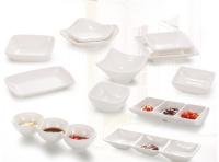 China Custom White Color Melamine Tableware Big Plastic Kitchen Serving Bowls for Ramen for sale
