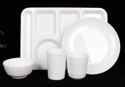 China Custom White Color Melamine Tableware Big Plastic Kitchen Serving Bowls for Ramen for sale