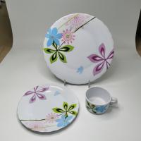 China Customized Lovely Pink Melamine Dinner Plate Gift Set JD-30808 for sale