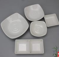 China Custom White Color Melamine Tableware Big Plastic Hotel Serving Bowls for sale