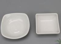China Custom White Color Melamine Tableware Big Plastic Hotel Serving Bowls for sale
