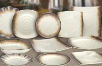 China Custom White Color Melamine Tablewares Plates Big Plastic Hotel Serving Plates. for sale