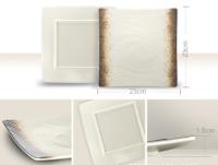 China Custom White Color Melamine Tablewares Plates Big Plastic Hotel Serving Plates. for sale