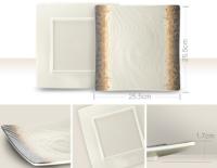 China Custom White Color Melamine Tablewares Plates Big Plastic Hotel Serving Plates. for sale