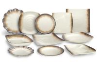 China Custom White Color Melamine Tablewares Plates Big Plastic Hotel Serving Plates. for sale