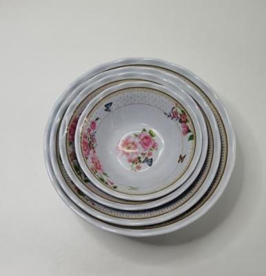 China Easy To Clean Melamine Serving Bowl With Ceramic Look And Bright Color for sale