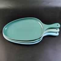 China Stable And Low-Noise Colorful Melamine Serving Blue Tray For Schools Or Hotel for sale